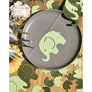 Green Baby Shower Garland Elephant Banner Elephant Theme Party Decoration Birthday Supplies Baby Nursery Classroom Decorations Gender Reveal Decoration 10Feet 17pcs