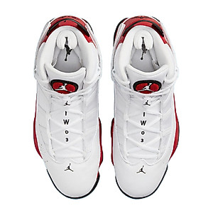 Jordan Mens 6 Rings 322992 126 Cherry - Size 9 White/Black-university Red