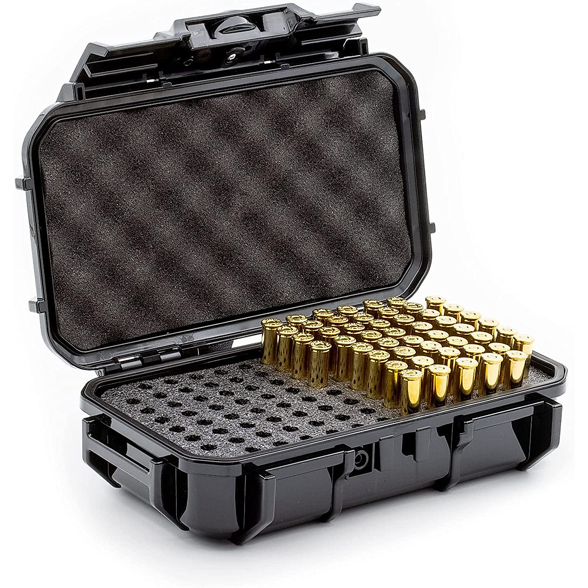 Seahorse 56 100 Round Locking Bullet/Ammo Storage Box - Mil Spec/Waterproof/USA Made/Dust Proof/Airtight - For 9mm .40 45 357 36 Special 5.56 NATO .223 Caliber Ammunition