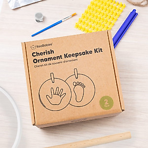 KeaBabies Baby Hand and Footprint Kit & Personalized Baby Foot Printing Kit for Newborn - Baby Prints Duo Photo Frame for Newborn - Baby Footprint Kit for Toddlers