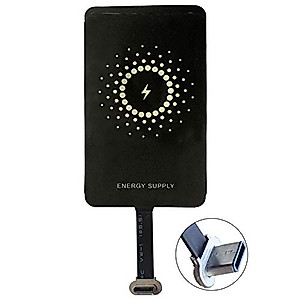 MyMAX – Type C 1300mA Magic Tag Super-Fast Qi Wireless Charging Receiver and Adapter Compatible with Google Pixel, Samsung, LG, and Other USB-C Android Phones (Long Version, Metal Toothpick)