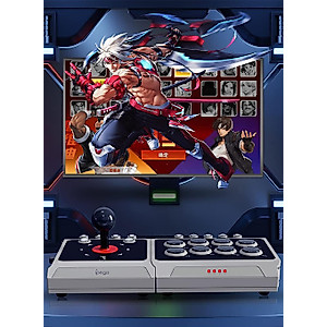 ipega PG-9221 Arcade Stick PC Street Fighter ps4 Arcade Stick Rocker whit TURBO one button continuous sending, MACRO programming for PS4/PS3/N-Switch/PC(windows 7/8/10)