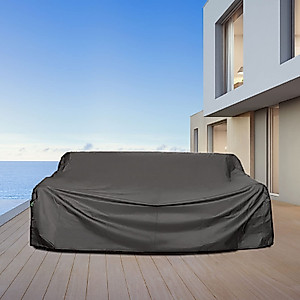 Yougfin Heavy Duty Patio Sofa Cover Waterproof, 3-Seater Deep Outdoor Sofa Couch Furniture Cover with Air Vent and Handle, 78"W × 40"D × 32"H