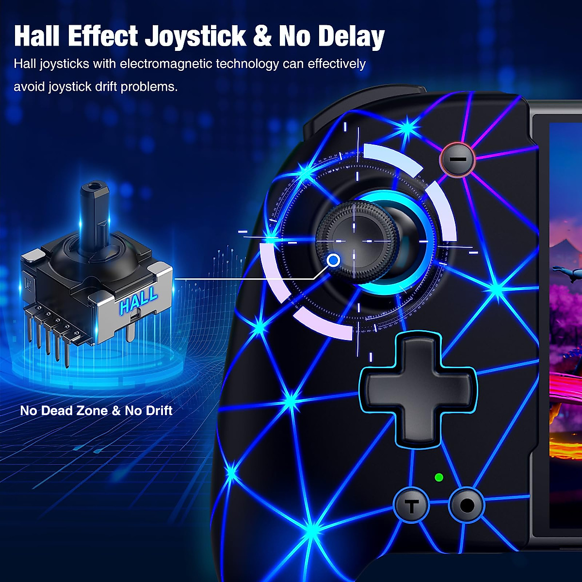 Spican Switch Controllers for Nintendo Switch/Switch OLED Controller, Switch Wireless Pro Controller One-Piece Joypad, Full-Size Ergonomic Handheld Mode Controller Gamepads Standard Controllers