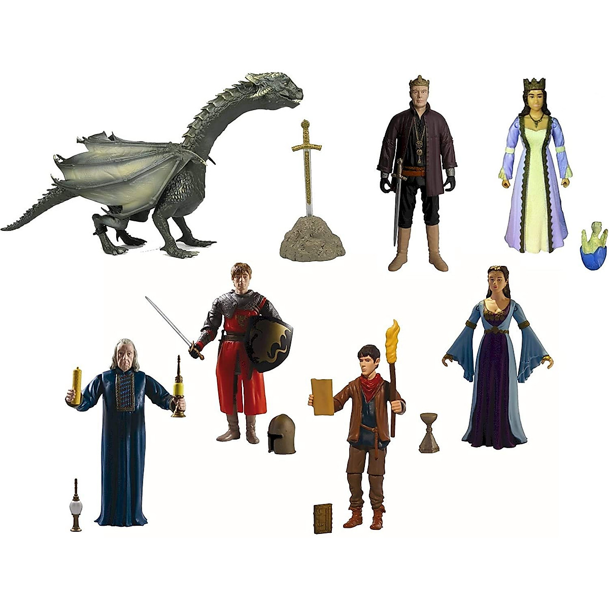 Adventures of Merlin The Action Figures - Complete Set of Seven (7)