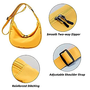 Mudono Hobo Bag for Girls Causal Water Resistant Crossbody Purse Everyday Shoulder Handbag Lightweight Crescent Satchel