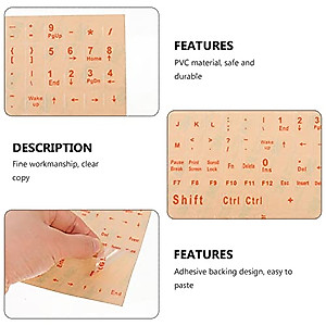 SOLUSTRE Laptop Stickers Laptop Stickers 6 Sheets Keyboard Keyboard Letter Stickers Purple Stickers Keyboard Letters Stickers Letters Stickers English Computer Stickers Computer Stickers