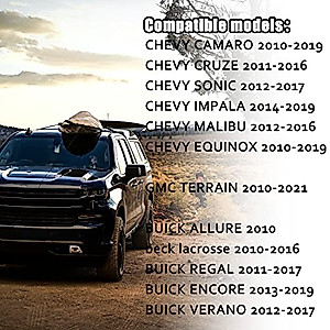 Car Key Fob Keyless Entry Remote Flip Replacement Fit for Chevy Buick GMC Cruze Equinox Camaro Malibu Sonic Impala Lacrosse Regal Verano Encore Allure Terrain 2010-2021 (OHT01060512)