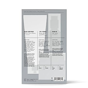 Bevel Mens Beard Grooming Kit - Includes Beard Conditioner, Beard Balm and Beard Oil to Soften, Hydrate and Strengthen Beard and Reduce Skin Irritation and Redness (Packaging May Vary)