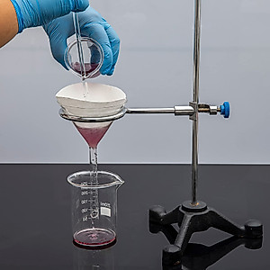 PATIKIL 300Pcs 12.5cm Qualitative Filter Paper Circles, Fast Speed Round Laboratory Filter Paper Chemical Industrial Oil Testing Funnel Filter Paper