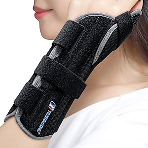 TIMTAKBO Thumb Wrist Brace, Carpal Tunnel Wrist Thumb Spica Splint, Wrist Splint Night Support Thumb Stabilizer, Wrist Brace Hand Brace for Sprained Wrist, Arthritis, Tendinitis - Left Hand, M