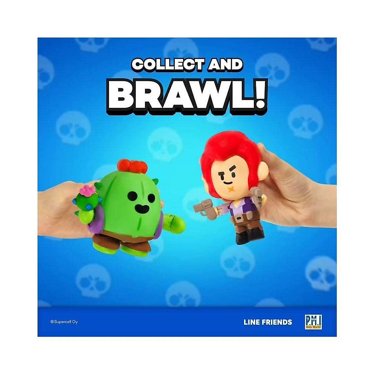 P.M.I. Brawl Stars Action Figures |Spike & Colt 4.5-Inch-Tall Collectibles | Brawl Stars Toys and Playable Mini Toys | Ofically Licensed Toys, Supercell, Gift for Video Gamer - Articulated Figure