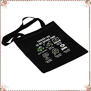 JYTAPP Funny Farm Tractor Gift Tractor Lover Gift Things I Do In My Spare Time Tractor Tote Bag Tractor Driver Gift