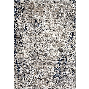 Mark&Day Area Rugs, 9x12 Davos Modern Denim Area Rug, Blue/Grey Carpet for Living Room, Bedroom or Kitchen (9' x 12'1")