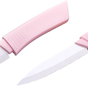 WWZJ Ceramic Pairing Knives set, Food Knife, Lightweight Ceramic Knives with ABS Sheaths (6 pack fruit knives)