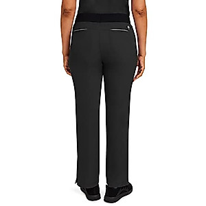Healing Hands Womens Scrubs Pants 6 Pocket HH360 9151 Nisha Waistband Drawstring Premium Scrub Pant Athletic Design Black L