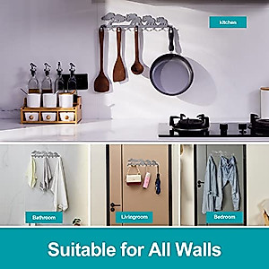 Autoly, Coat Rack Wall Mount installs The Door Hanger Hook Against The Wall, Coat Hanger Wall can Organize The Room. Coat Hooks Wall mounted9 Hooks 1 Piece，OriginalDesignwall Coat Rack。