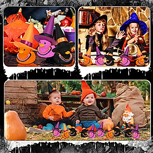 Wettarn 24 Pcs Halloween Rubber Ducks Mini Duck Bath Small Duck with Mini Felt Witch Hats and Metal Ball Beads Chain for Boys Girls Party Favors DIY Craft Goodie Bag Fillers(Colorful Duck)