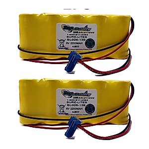 2PC Sure-Lites SL026139, 026-139,17934-P, Emergency Lighting Battery