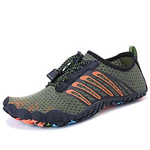 MAYZERO Water Shoes Men Women Swim Surf Shoes Beach Pool Shoes Wide Toe Hiking Aqua Shoes Winter House Slippers