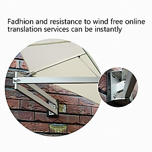 TEmkin Wall Mount Patio Umbrellas Parasol Outdoor Garden Balcony Sun Shade Umbrellas, Aluminium Pole, 8ft / 250cm (White) (White)