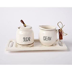 Mud Pie Bistro Cream and Sugar 5 Piece Set