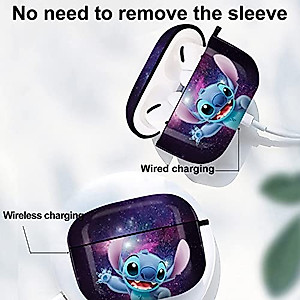 Airpods Pro Case Designed for Apple AirPods Pro,Full Protective Case Cover with Keychain and Lanyard,Shockproof Anti Case for Airpods Pro Charging Case (Waved Stitch)