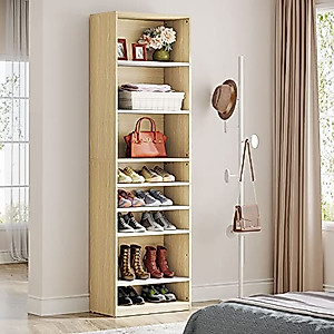 Tribesigns 11-Tier Shoe Storage Cabinet, 70.9" Tall Shoe Rack with Adjustable Sheves, Freestanding Shoe Organizer Cabinet for Entryway,Closet, Living Room