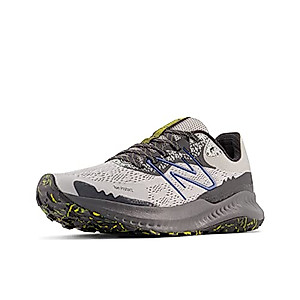 New Balance Men's Dynasoft Nitrel V5 Trail Running Shoe, Rain Cloud/Phantom/Egg Yolk, 10 X-Wide