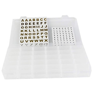 Sivya 36 Grid Plastic Organizer Container Box with Adjustable dividers,Great for Your Letter Board with Stickers