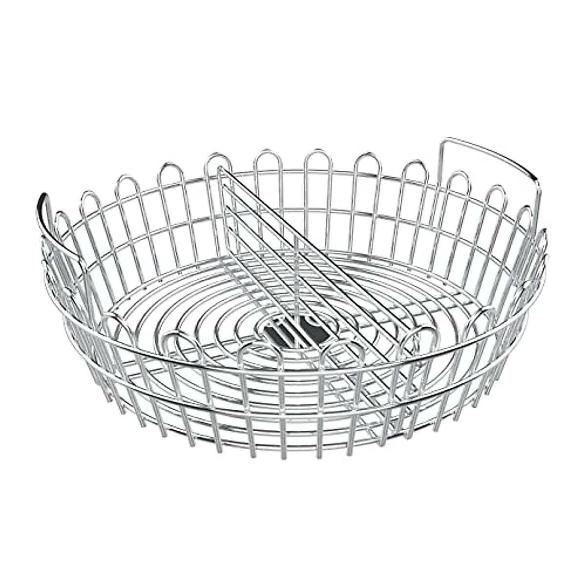 Stainless Steel Charcoal Ash Basket for XL Big Green Egg Kamado Grill, Charcoal Holder with Handles, Grilling Accessory