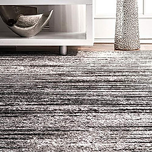 nuLOOM Elsa Faded Area Rug, 5&#039; Round, Grey