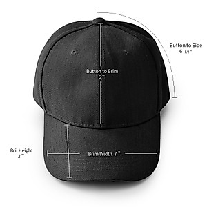 NOBONDO 12 Pack Unisex Baseball Caps - Bulk Wholesale Blank Plain Adjustable Hats for Men & Women - Black