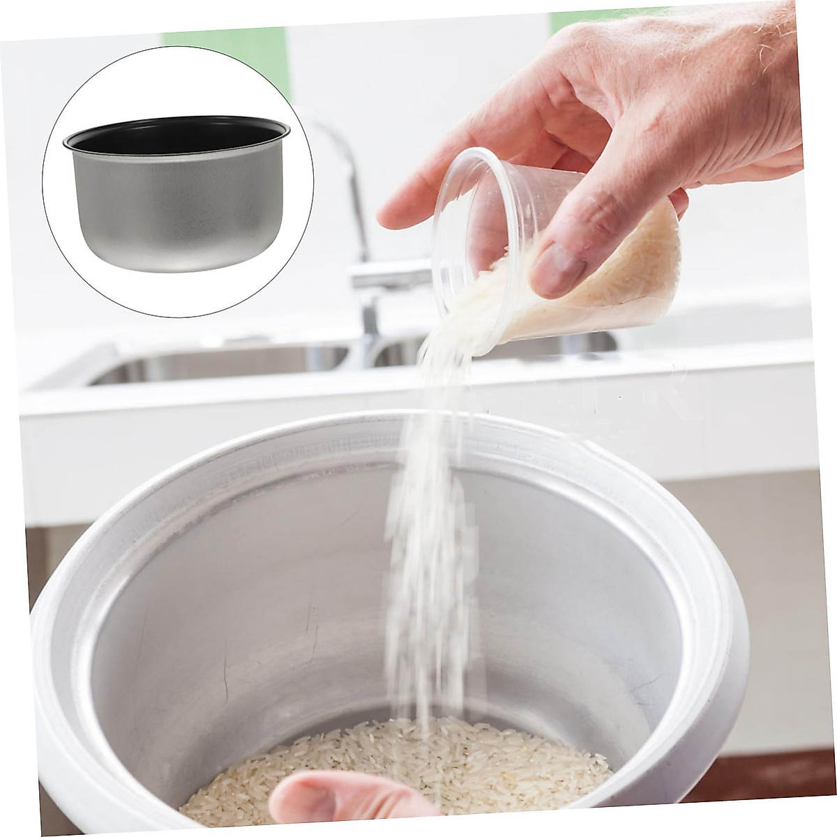 SHOWERORO 1 Set Rice Cooker Liner Electric Power Cooker Insert Liner Cooking Pot Pressure Cooker Accessory Inner Cooking Rice Maker Cooker Rice Pot Ball Kettle Aluminum Alloy Rice Cooker Pot