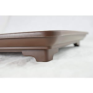 Calibonsai Japanese Deluxe Plastic Humidity / Drip Tray for Succulent & Bonsai Tree 12.5inchx 9inchx 1.25inch