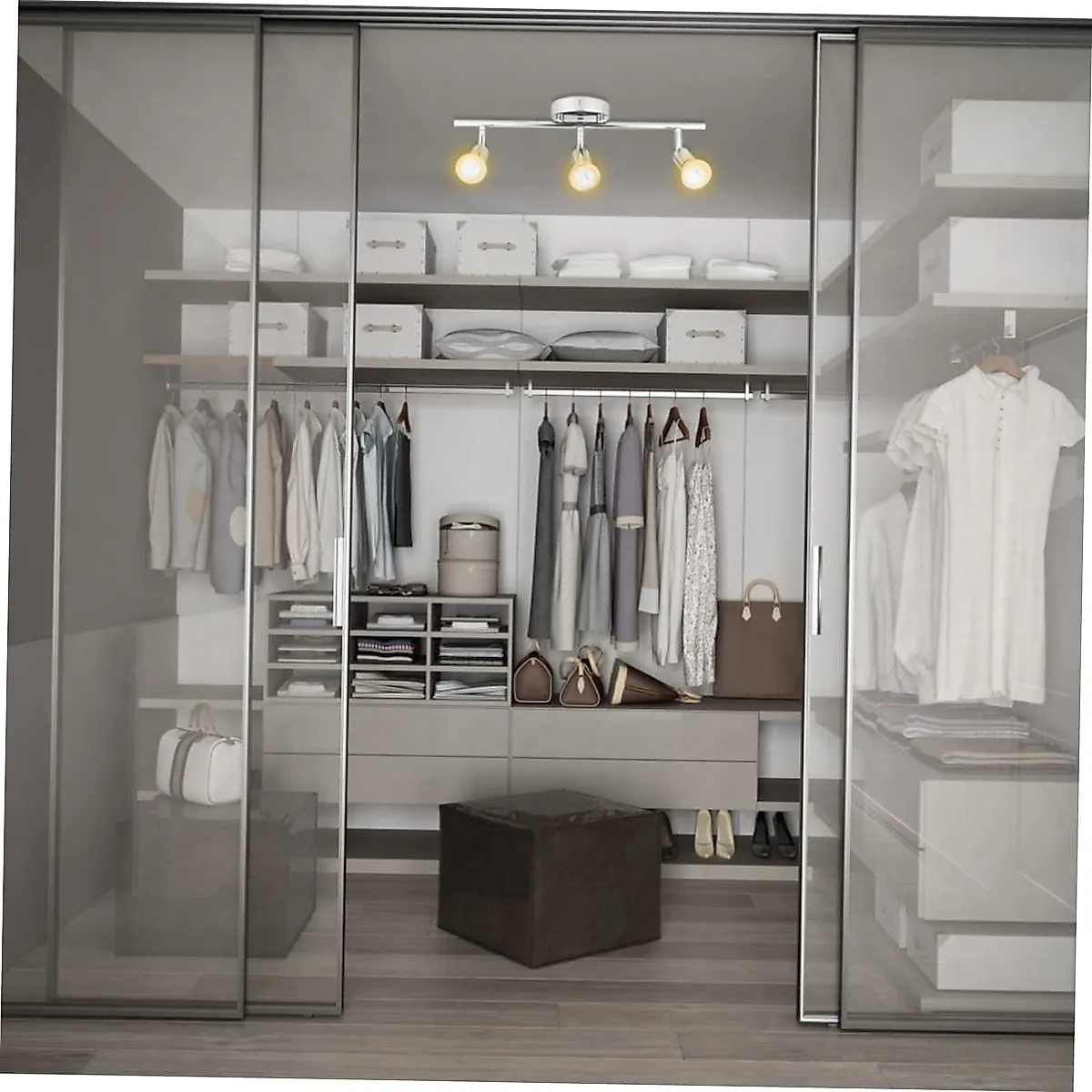 DOITOOL 1pc Led Clothing Store Window Background Wall Gu10 Spotlight Decorative Ceiling Lamp Led Ceiling Lights Recessed Light Fixtures Chandelier Lamp Track Head Dimmable Stainless Steel