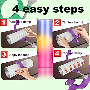 GEOCCI 2 Pack Sublimation Tumblers Pinch, Tumbler Pincher for 20 oz Tumbler Sublimation Tool，Perfect Tumbler Wrap Tool and Wrapping Clamp,Comes with Measuring Ruler and Adhesive Tape