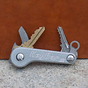 KeyBar JR Key Organizer EDC Tool | Everyday Carry Compact Key Holder Multi-Tool and Keychain Organizer (Holds 4-5 Keys) Made in the USA