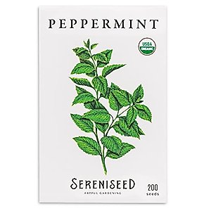 Sereniseed Certified Organic Peppermint Seeds (200) – 100% Non GMO, Open Pollinated – Grow Guide