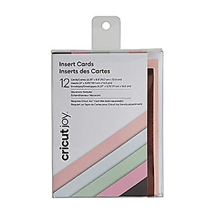 Cricut Joy Machine Card Cutting Mat, Gel Pen Set and Insert Cards in Macarons Sampler Bundle - DIY Card Design Project Seasonal Wedding Baby Greeting Invitation Party Gift Calligraphy - Essential Kit