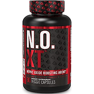N.O. XT Nitric Oxide Supplement with Nitrosigine L Arginine & L Citrulline for Muscle Growth, Pumps, Vascularity, & Energy - Extra Strength Pre Workout N.O. Booster & Muscle Builder - 90 Veggie Pills