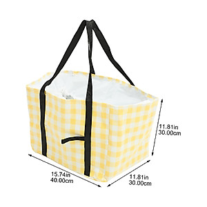 SOLUSTRE Picnic Storage Bag Picnic Food Warmer Bag Outdoor Bento Bag Reusable Tote Cooler Bag Cooler Bags Insulated Lunch Warmer Bag Picnic Bag Shopping Pizza Non-woven Fabric Lunch Box Bag