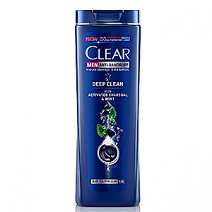 Clear Shampoo Anti Dandruff Deep Clean Activated Charcoal and Mint 400Ml/13.52Oz (Deep Cleanse, 6X400Ml/13.52Oz)