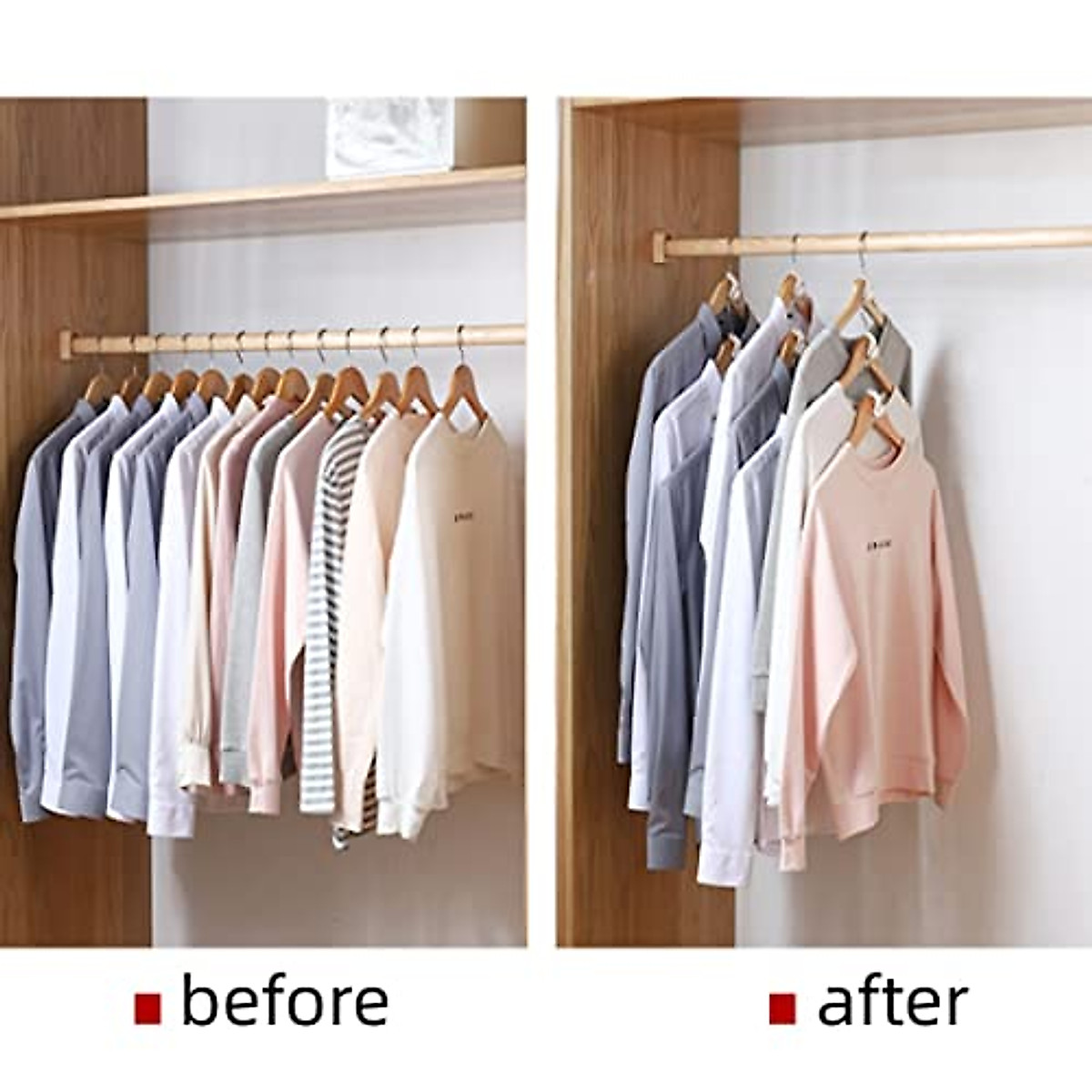 CNYEJQJC Clothes Hanger， 30PCS Connector Hooks Plastic Hanging Clothes Hangers Connecting Hook Saving Wardrobe for Space Clothes Storage and Finishing Machine