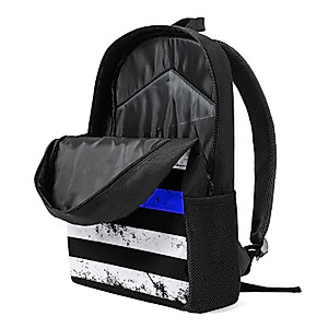 WZOMT Nurse Flag Bookbag for Women Girls Pink Nursing Black White American Flag Backpack Student Schoolbag Rucksack Fashion Daypack Water Resistant Sport Hiking Travel Bags Large 17"