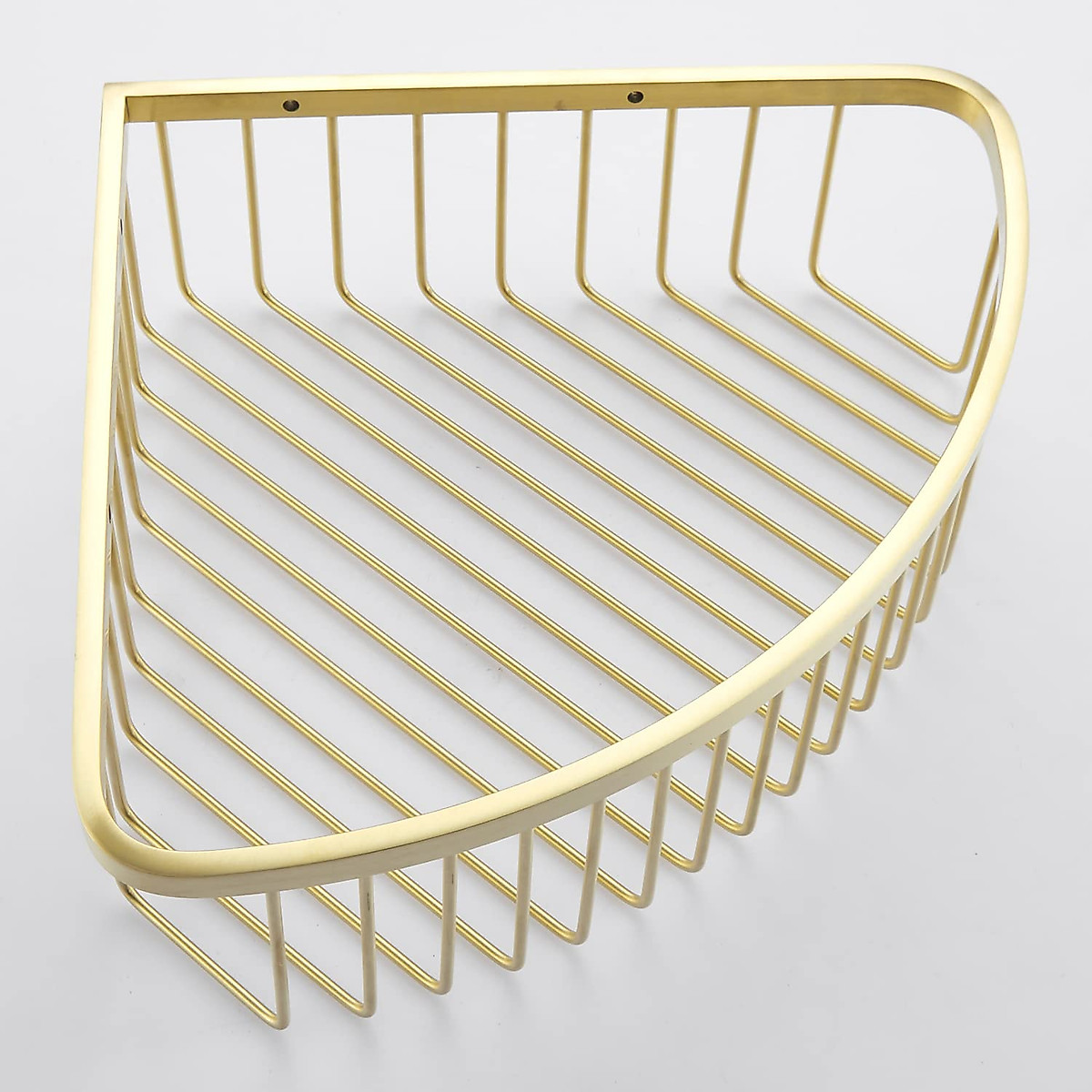 Segistan Bathroom Corner Shower Caddy Organizer, SUS304 Stainless Steel Heavy Duty Rust-Proof Bathroom Shelf Organizer Shampoo Holder, Wall Mounted Storage Rack for Bathroom Kitchen, Brushed Gold