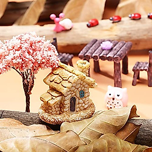 Skylety 64 Pieces Miniature Fairy Garden Accessories Mini Animals Miniature Ornament Kit Animal Figurines Animals Miniature Micro Landscape Accessories for Dollhouse Decoration Plant House Decor