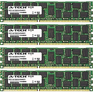 A-Tech 128GB KIT (4 x 32GB) for Dell PowerEdge Series M520 M620 R620 R720 R720xd R820 R910 T320 T420 T620. DIMM DDR3 ECC Registered PC3-8500R 1066MHz Quad Rank Server RAM Memory. Genuine Brand
