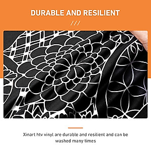 Xinart White Iron On Vinyl,12"x8ft White Htv for Christmas Pattern Shirts, White Heat Transfer Vinyl for Cricut Maker Joy Matte White Htv Vinyl Roll Everyday Easy to Weed ,X8001