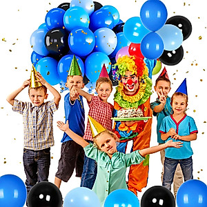 60 Pcs Birthday Decorations, Royal Blue and Black Balloons, 12 Inch Latex Balloons Party Supplies for Boys Birthday Baby Shower Game Birthday Wedding Bridal Shower Party Decorations (11-LH)